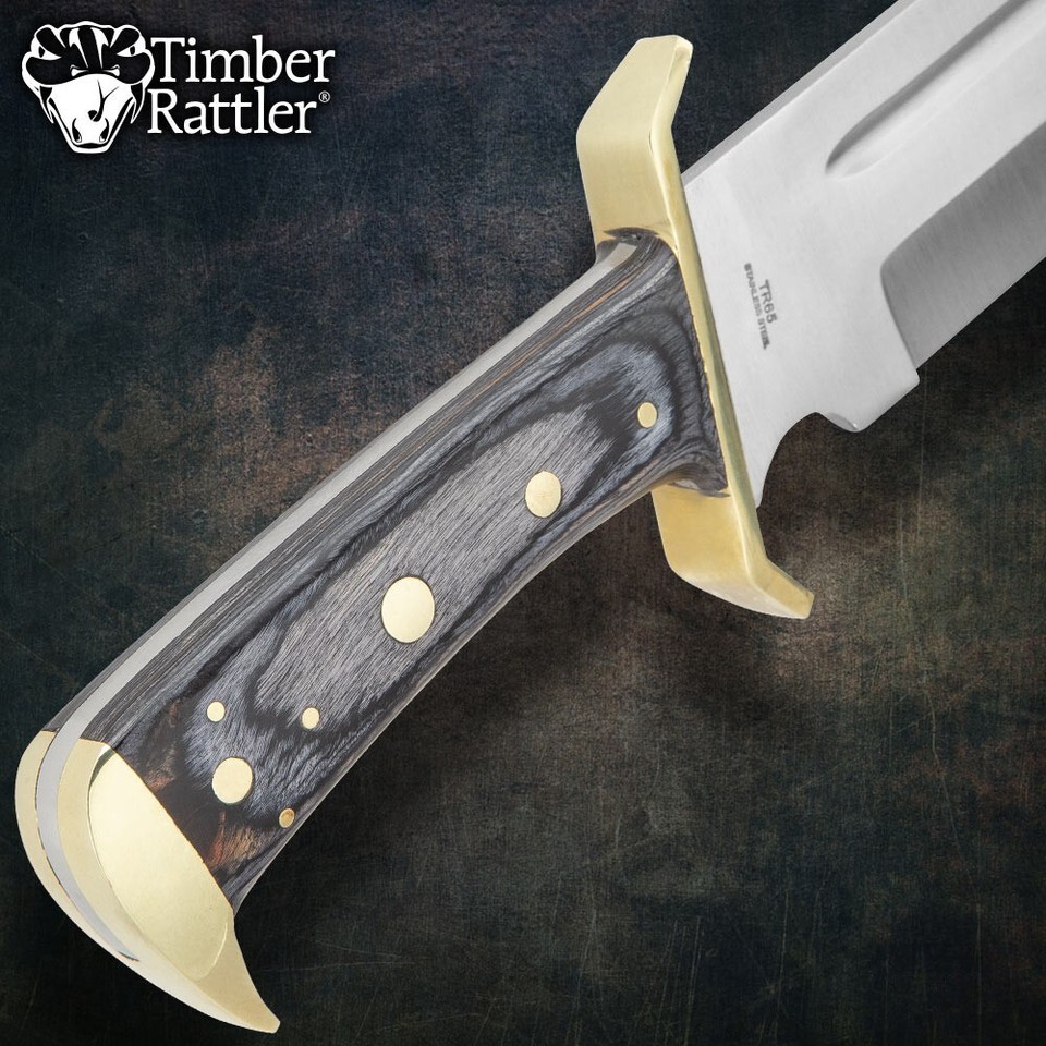 Timber Rattler Western Outlaw Bowie Knife Full Tang with Sheath | 16.5 ...