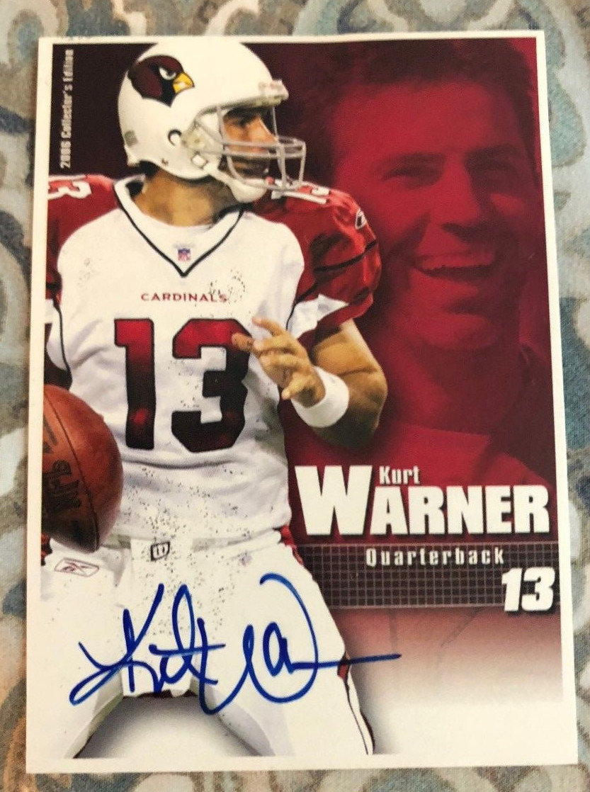 Kurt Warner signed autographed Bible Card Special Edition Hall of Fame ...