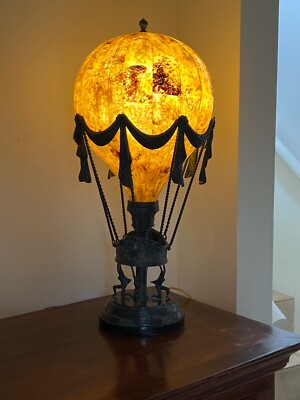 Stunning Vintage Maitland Smith Bronze Penshell Hot Air Balloon Table ...