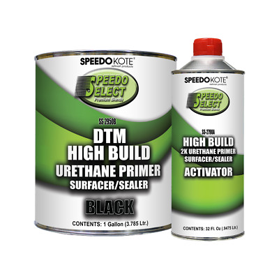 Automotive High Build 2K Urethane Primer/Sealer Black Gallon Kit, SS ...