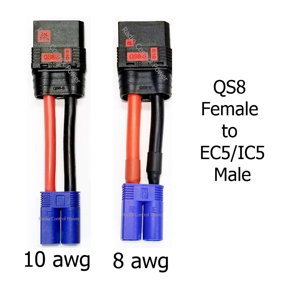 RCP-QS8 to EC5/IC5 (1) Single Adapter 8 awg or 10 awg Wire Length ...