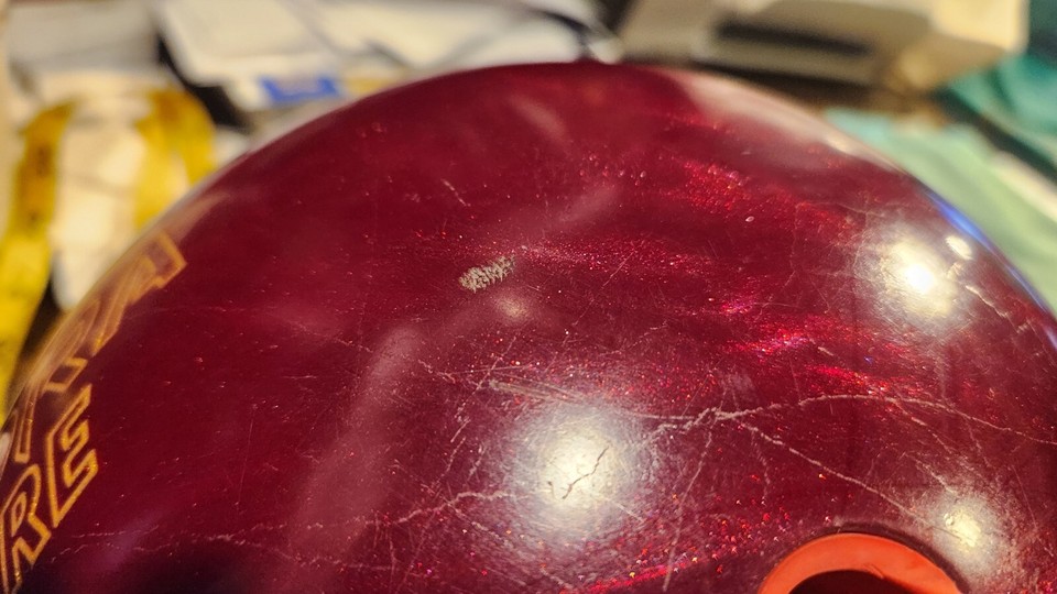 Track Tundra Fire Bowling Ball 15 lbs Preowned Span 4 7/16 Inches | eBay