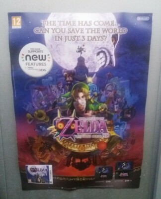 NINTENDO LEGEND OF ZELDA MAJORA'S MASK 3-D UK PROMO VIDEO GAME POSTER ...