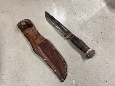 Vintage Remington Dupont RH-36 6 1/4" Fixed Blade Knife & Sheath | eBay