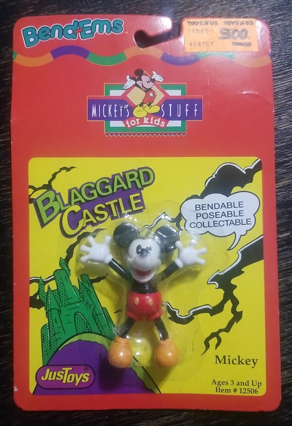 NEW vntg Justoys Bend-Ems Mickey's Stuff Blaggard Castle 3" Figure | eBay