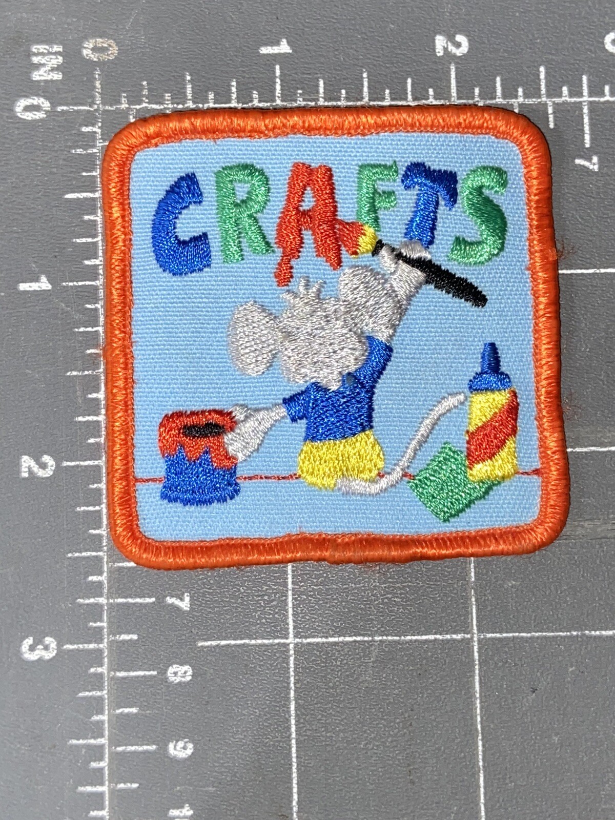 Girls Scouts Crafts Patch Badge GSUSA USA U.S.A. GS Arts Painting Mouse ...