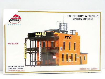 MODEL POWER HO SCALE 2 STORY WESTERN UNION BUILDING KIT | eBay