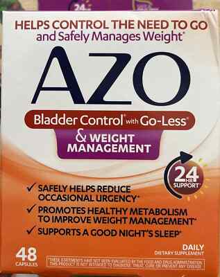 Azo Bladder Control with Go-Less & Weight Management 48 Capsules Exp 5/ ...
