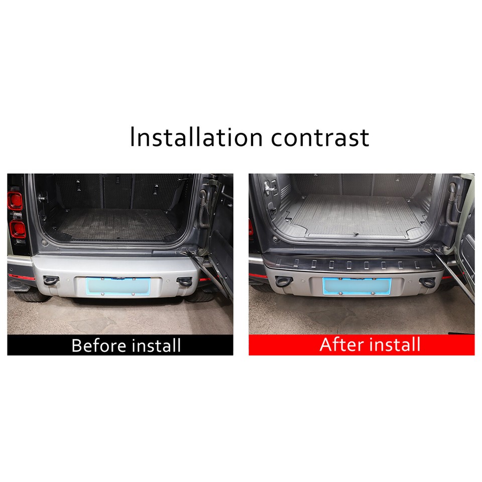 Steel Rear Protector Sill Scuff Guard Plate Trim For Land Rover ...