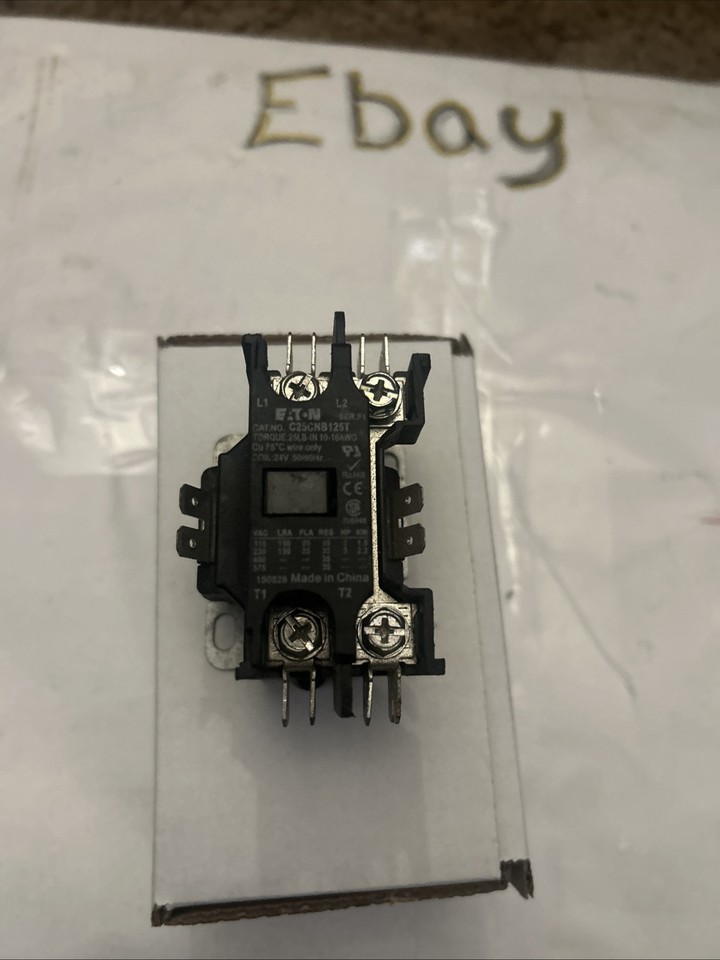 C25CNB125T Eaton / Cutler Hammer Contactor - 25 Amp / 1-1/2 Pole / 24V ...