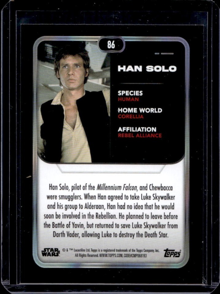 2023 Topps Star Wars Han Solo Green Foilboard #/499 | eBay