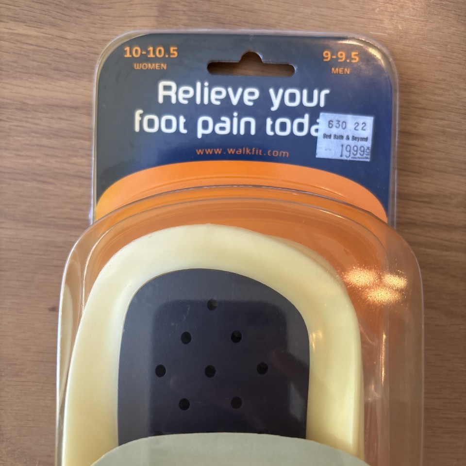 WalkFit Blue Orthotic Insoles Inserts Mens 9-9.5 & Womens 10-10.5 NEW ...
