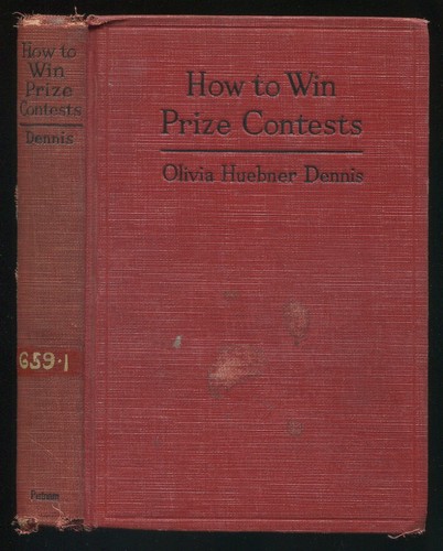 Vintage Book HOW TO WIN PRIZE CONTESTS by Olivia Huebner Dennis 1st ...