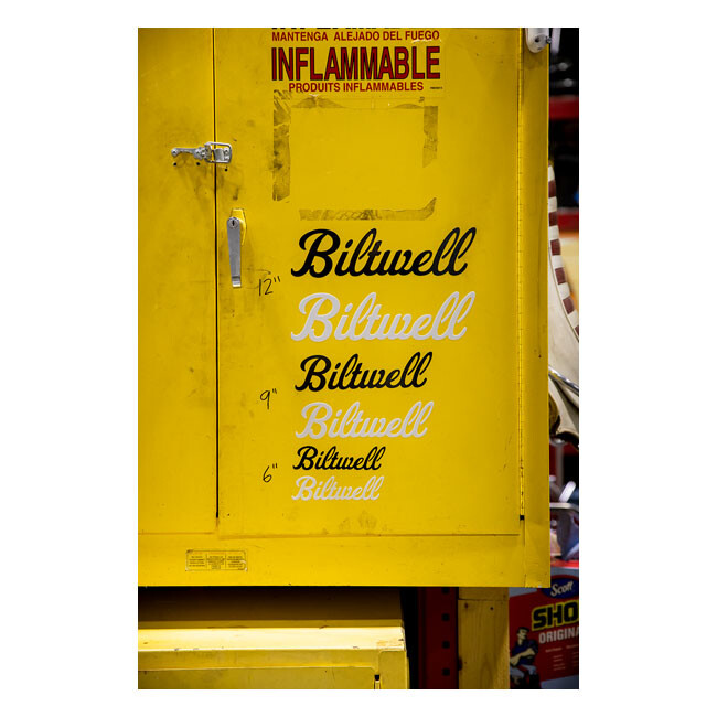 BILTWELL SCRIPT STICKER WHITE **BRAND NEW** | eBay UK