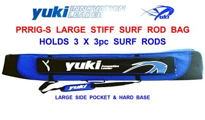 YUKI PRRIG-S LARGE STIFF SURF ROD BAG FOR 3 X 3pc RODS SAIKO NEOX 911 ...