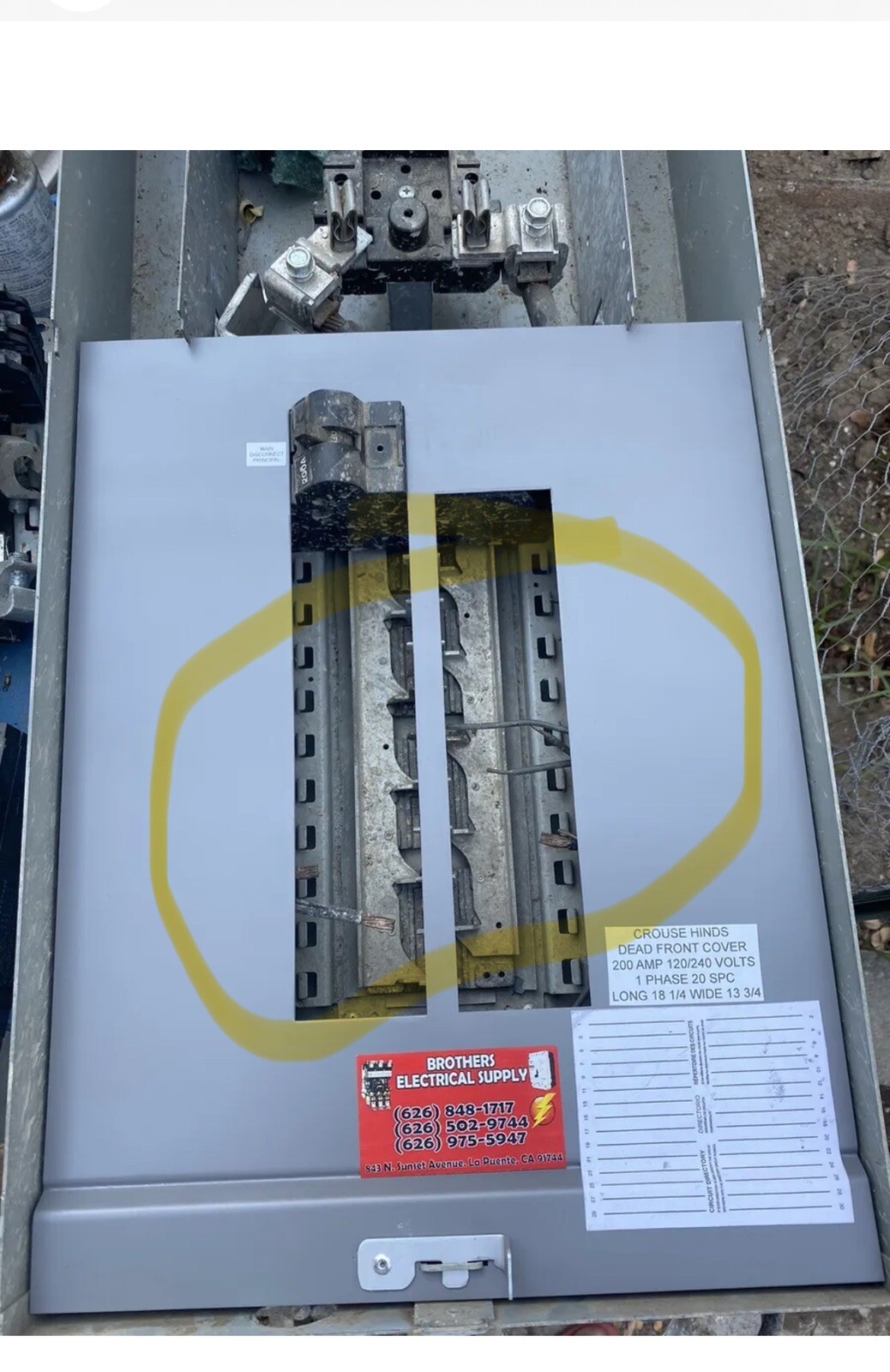 CROUSE HINDS OR MURRAY BUS BAR 200A 24 SPC METER BOX. | eBay