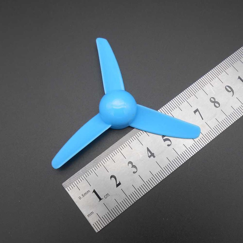 10Pcs 80MM Plastic 3-Blade Propeller Fan Blade Three-Blade OARS Hole ...