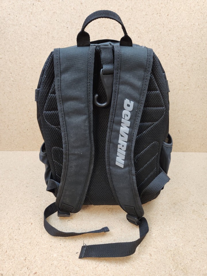 DeMarini Baseball Softball Two (2) Double Bat Bag Backpack Black Gray ...