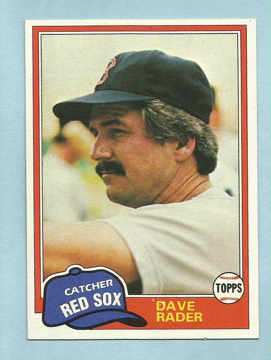 1981 Topps Baseball Dave Rader #378 Boston Red Sox NM/MT ** SET BREAK ...