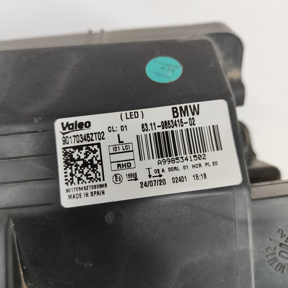 BMW i3 I01 Headlight Front Left 9853415 2020 RHD 22074981 UKS | eBay UK