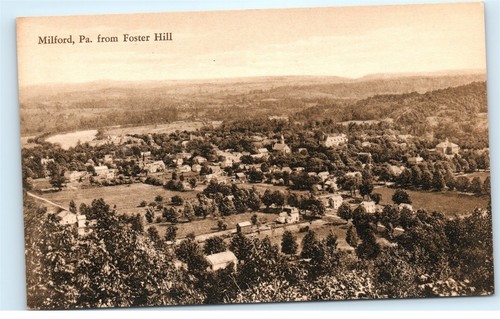 Town View Milford from Foster Hill Pennsylvania Vintage Postcard B03 | eBay