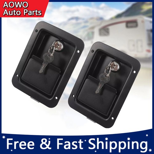 2x Large Paddle Handle Lock Latch For Powdercoated Caravan Ute Truck ...