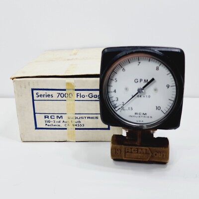 RCM Industries Brass Flow Meter Flo Gage Model: 3/4"-71-R-10 Series ...