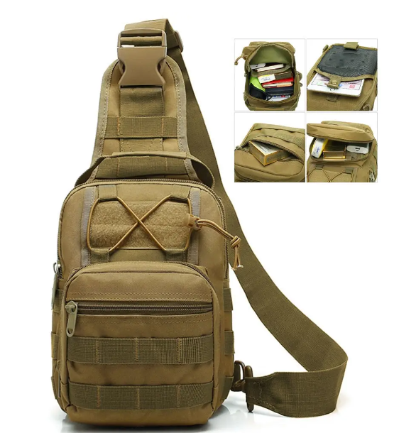 Mens Backpack Tactical Sling Shoulder Bag Molle Travel Chest Pack ...