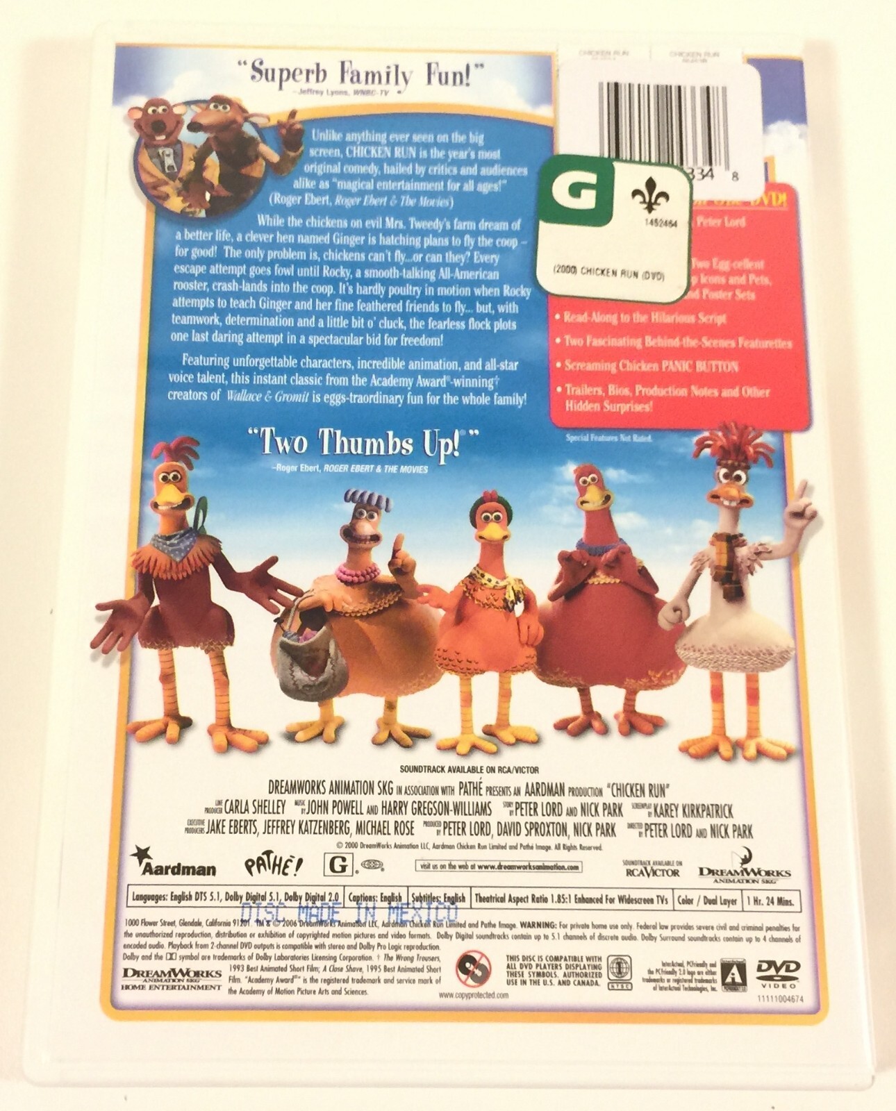 Chicken Run - DVD Movie - 2006 | eBay