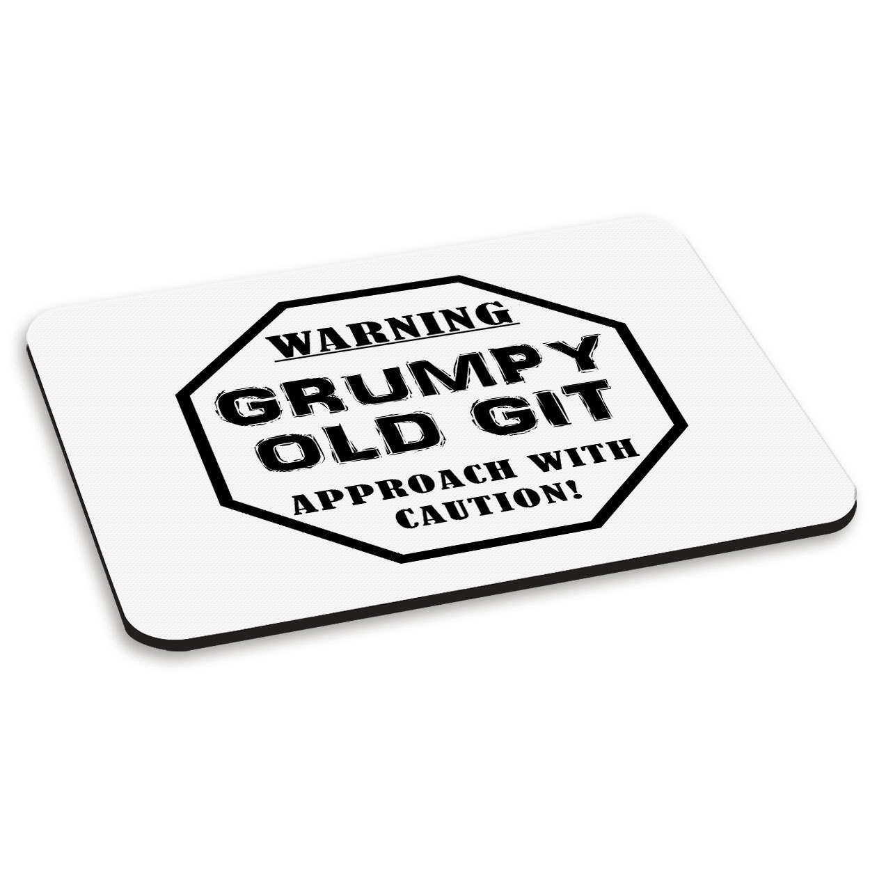 Warning Grumpy Old Git Caution PC Computer Mouse Mat Pad - Funny Dad ...