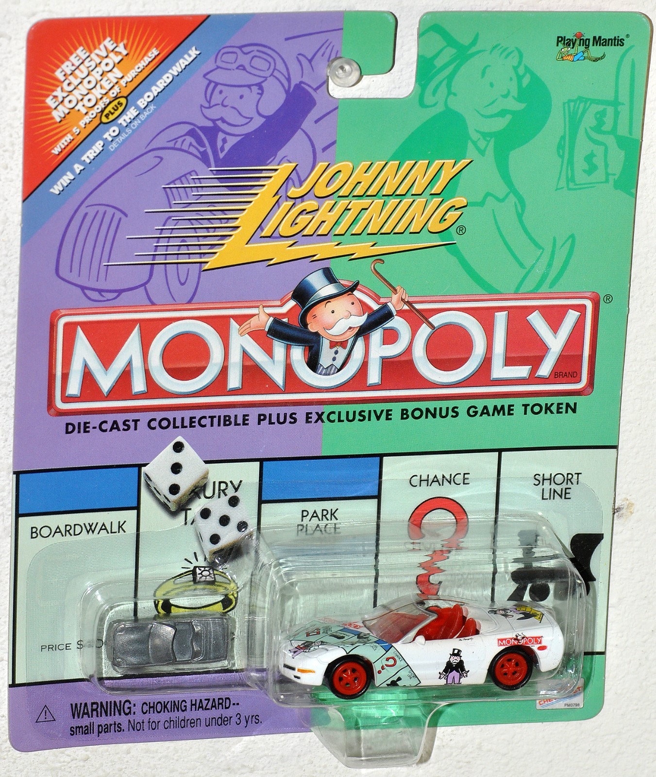 Johnny Lightning Monopoly 2000 Modern Monopoly Corvette & Game Token ...