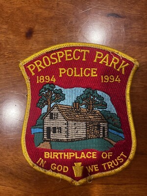 Prospect Park, NJ Police Patch Home Place Of God We Trust. | eBay