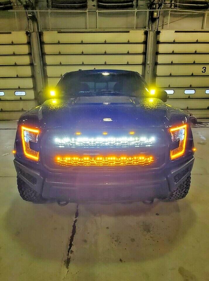 2017 2018 2019 2020 FORD RAPTOR GRILL M&R DUAL LED 40" LIGHT KIT - 2 ...