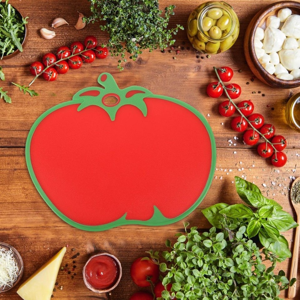 Tomato Shape Cutting Board Reusable Plastic Chopping Board Kitchen ...