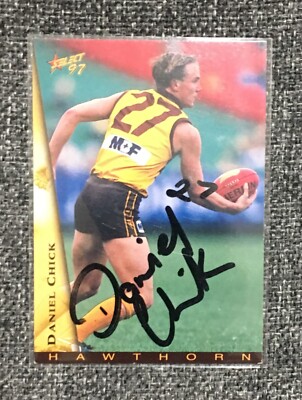 Signed 1997 Daniel Chick Hawthorn AFL Select Card | eBay