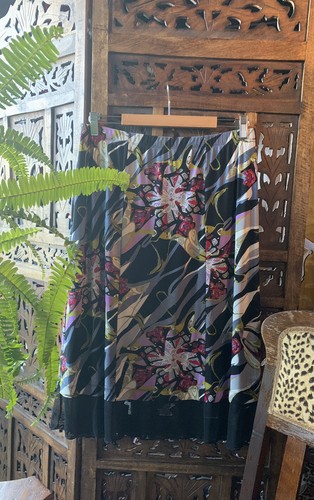 C.C. Collection Skirt Size 14 Stretch 6 Panel Fully Lined Poly Cotton ...