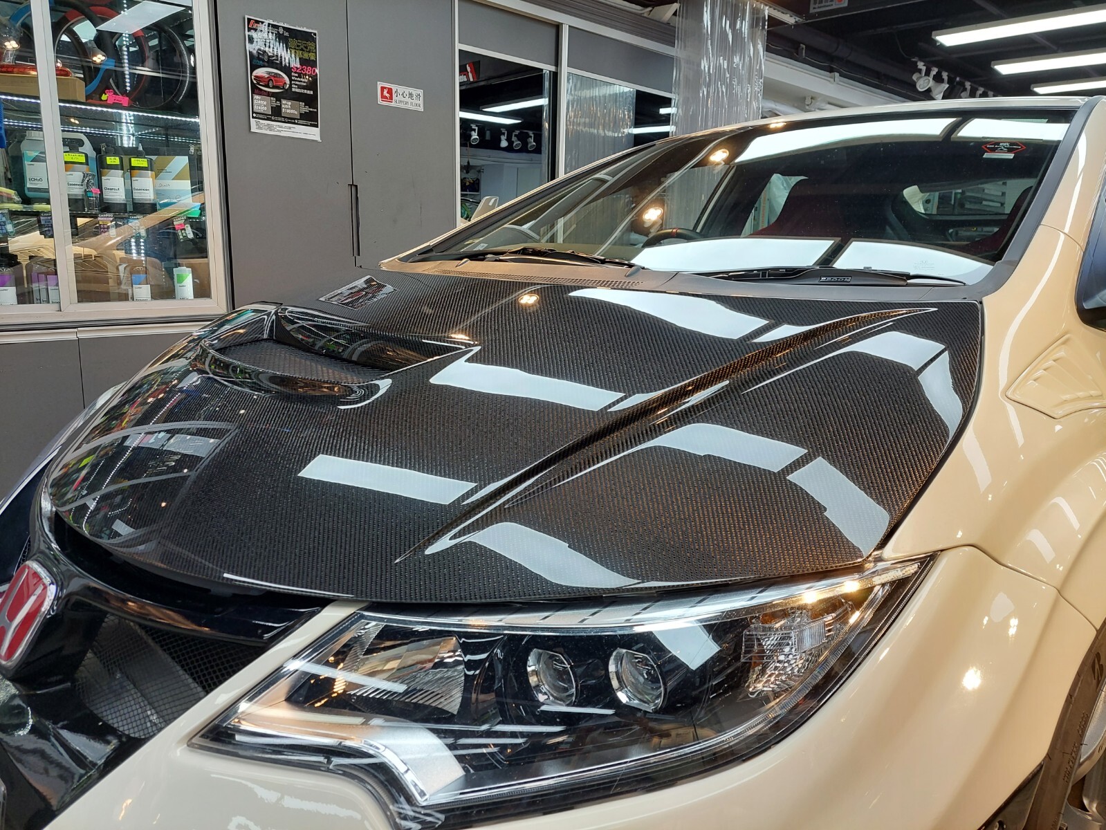 Carbon fiber bonnet front hood fits for Honda 2015 Civic Type-R Fk2 ...