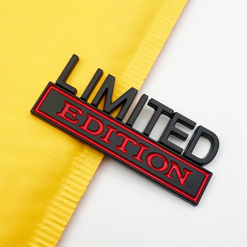 Black & Red Metal Limited Edition Car Logo Badge 3D Letter Sport Emblem ...