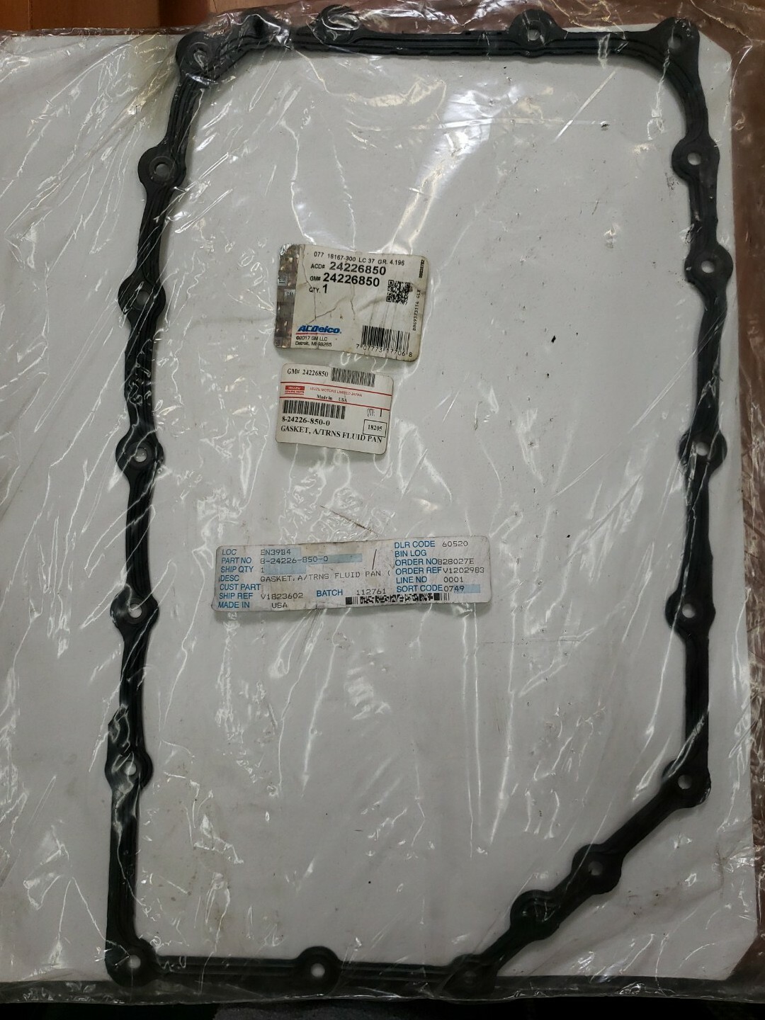 Auto Trans Oil Pan Gasket ACDELCO GM Original Equipment 24226850 for ...