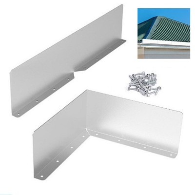 Aluminum Rainwater Deflector Plate Set for Roof Gutters Baffle Splash ...