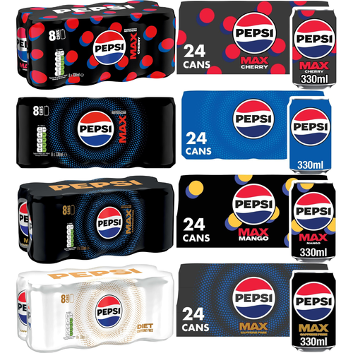 pepsi max no sugar cans 330 ml pack of 8, 24 | eBay UK