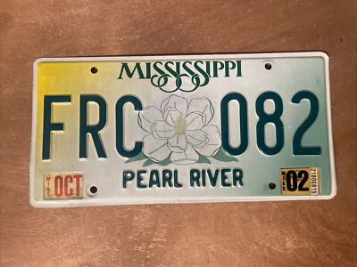 2002 Mississippi License Plate # FRC 082 Pearl River | eBay