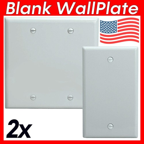 Blank Wall Plate Cover 1 2 Gang White Faceplate No Device Outlet ...