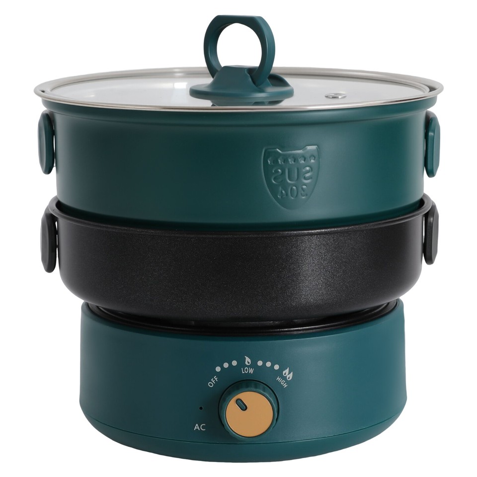 Electric Hot Cooker Pot Steamer Mini Frying Pan Portable Electric Hot ...