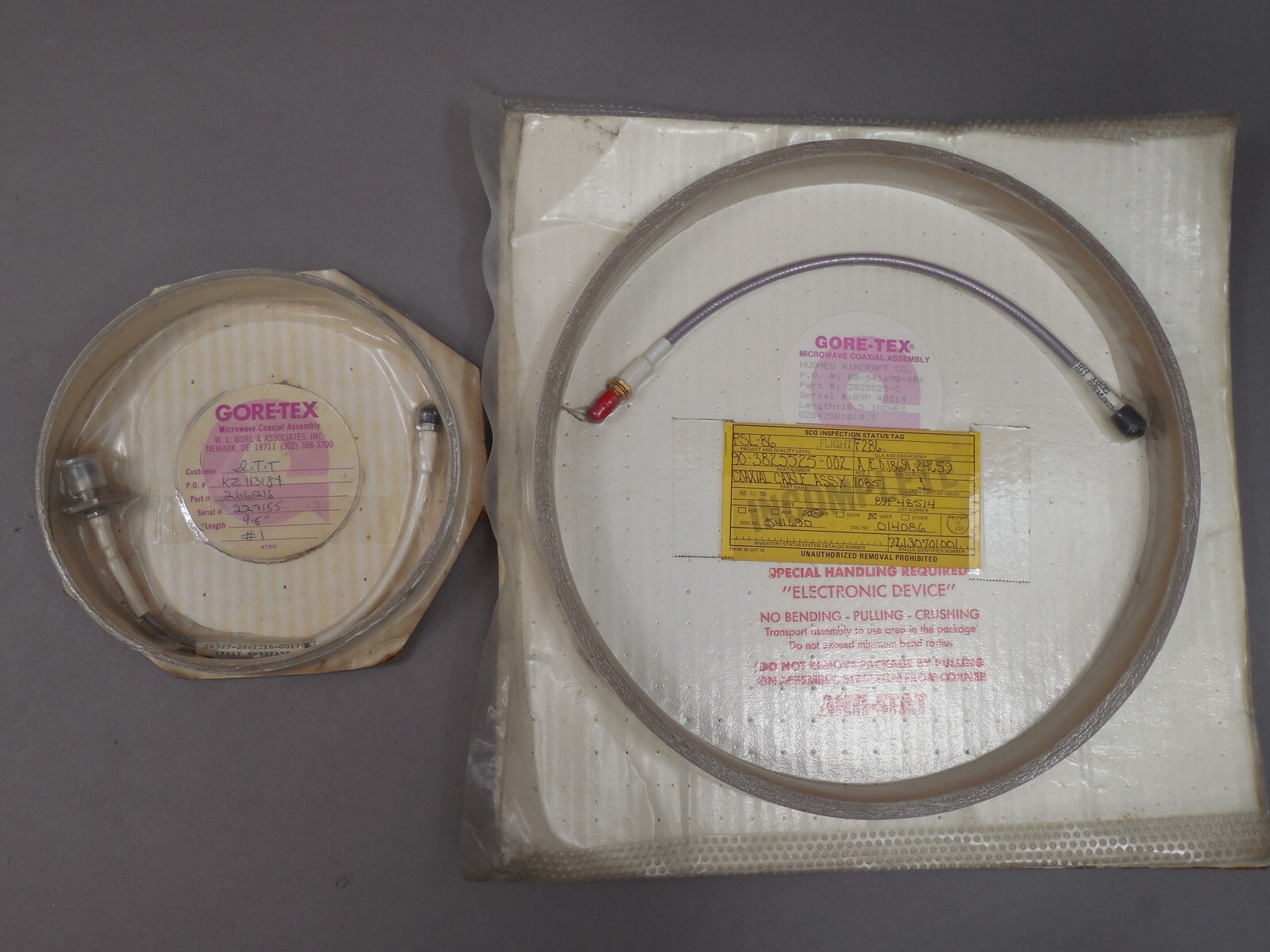Gore-Tex Lot-of-2 G2S42S01010.5 & 2661216 Coax 50 Ω SMA/SMA SMA/TNC ...