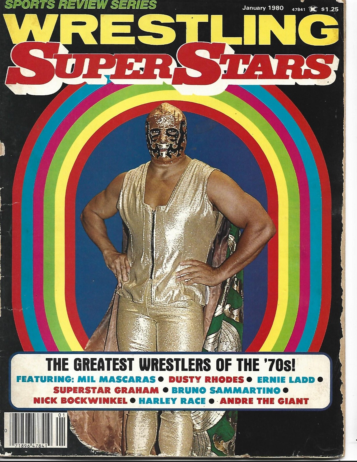 JANUARY 1980 WRESTLING SUPERSTARS MAGAZINE MIL MASCARAS SHEIK DUSTY ...