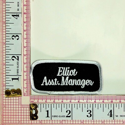 Elliot Manager Name Tag Uniform Patch Badge Applique Crest Logo Emblem ...