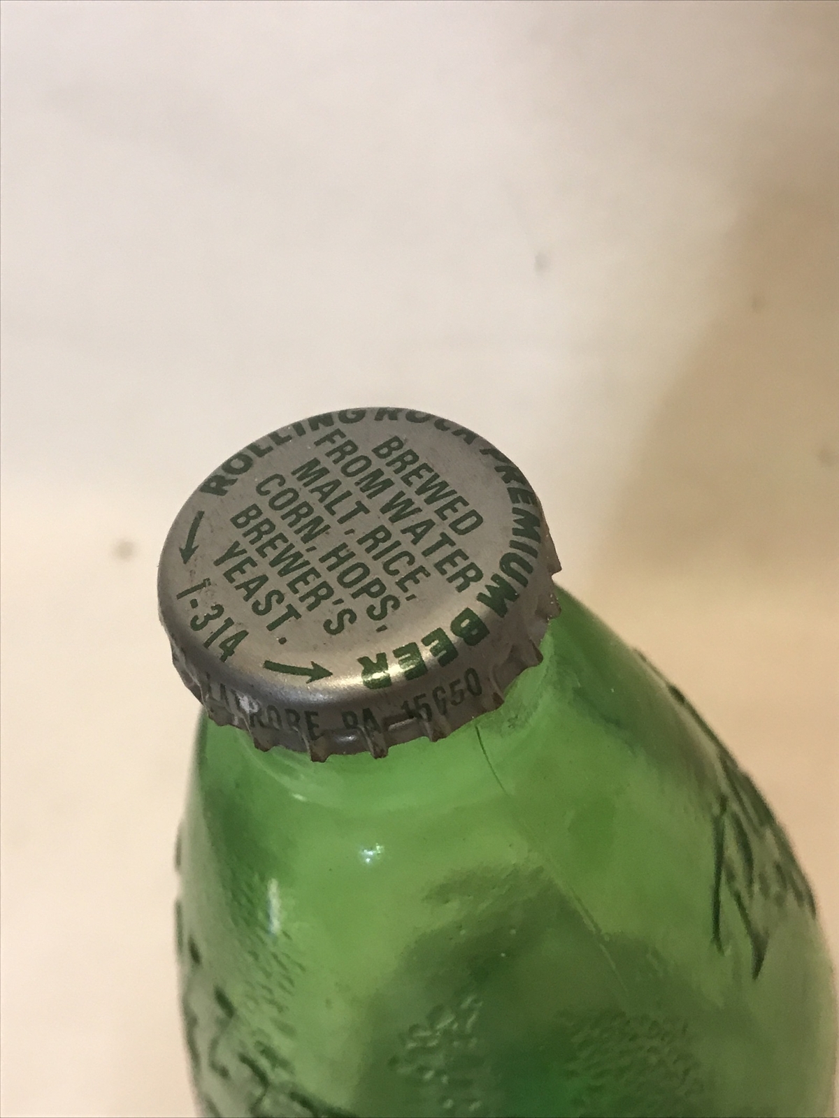 Rolling Rock beer bottle factory defect rare vintage | eBay