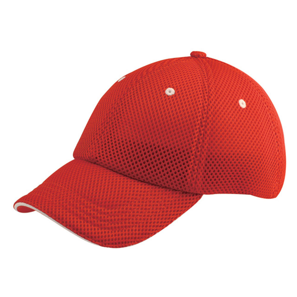 LOW PROFILE (UNS) MESH FITTED CAP, Red White | eBay