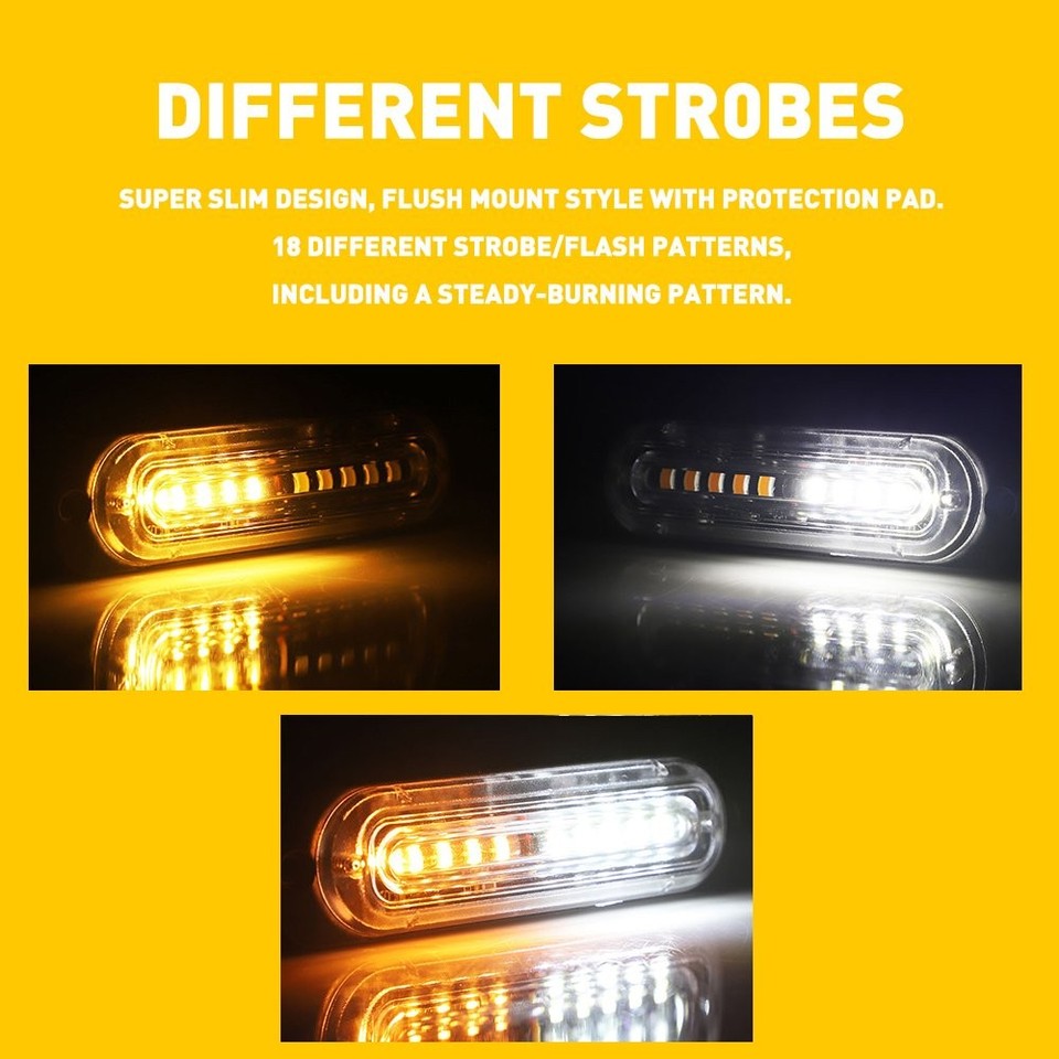 12V Flashing LED Car Truck Emergency Warning Hazard Flash Strobe Light ...